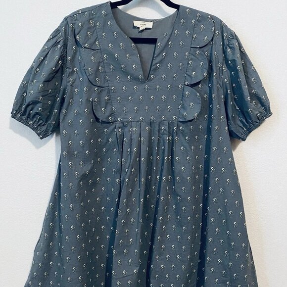 entro | Dresses | Entro Dress Womens Medium Blue Floral Petal Pleated ...